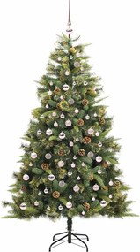 Umělý sklopný vánoční stromeček s kužely Zelená 210 cm 3395100