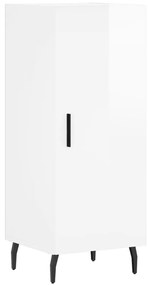 Skříň highboard bílá s vysokým leskem 34,5x34x180 cm kompozit,  3198803