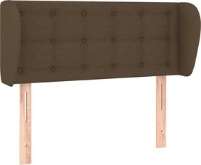 Čelo postele typu ušák tmavě hnědé 83x23x78/88 cm textil 3117555