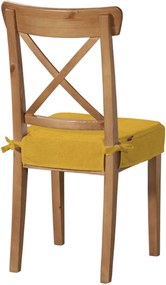 Sedák na židli IKEA Ingolf barva žlutá látka pletený vzor