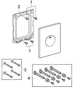 GROHE 38573SH0 - Splachovací tlačítko SKATE 156 × 197 mm bílá