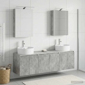 Sada koupelnových skříněk 5 ks Betonově šedá Kompozitní dřevo 3406434