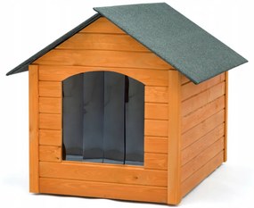 Zateplená bouda pro velikost psa. XL - 113 cm x 90 cm x 89 cm Jantar