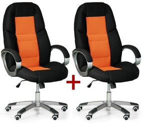 Kancelářské křeslo KEVIN 1+1 ZDARMA, oranžová