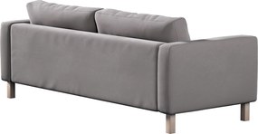 Potah na pohovku IKEA  Karlstad 3-místná, nerozkládací, krátký barva šedá látka lesklé, sametová