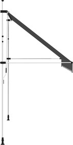 Ručně zatahovací markýza 300 cm antracitová 143690