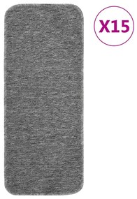Protiskluzové nášlapy na schody 15 ks 60x25 cm šedé obdélníkové 340396