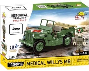 Cobi 2295 II WW Sanitka Willys MB D-DAY, 1:35, 130 kostek