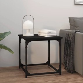 Odkládací stolek černý 40 x 40 x 40 cm kompozitní dřevo