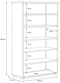 Botník ETON bílá/šedá beton