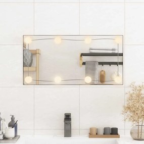 Nástěnné zrcadlo s LED osvětlením 30 x 60 cm sklo obdélníkové 3189149