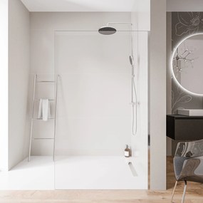 Sprchová zástěna Walk-In EX102 - 10 mm čiré sklo - Nano ochrana - profil chrom - různé šířky