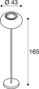 LA 1008387 ADEGAN venkovní stojací lampa, solární, 2200 K, IP65, hnědá - BIG WHITE (SLV)