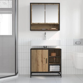 Sada koupelnového nábytku 2 ks Artisanový dub Kompozitní dřevo 3402555