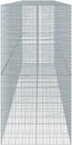 Gabionový koš s víkem 750 x 100 x 200 cm pozinkované železo 3295238