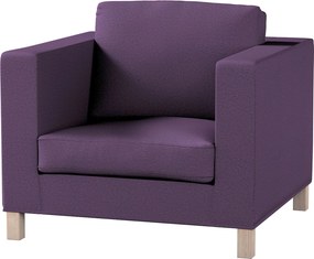 Potah na křesko IKEA Karlanda, krátký barva fialová látka pletený vzor