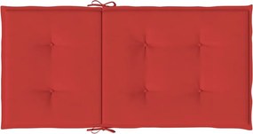 Podušky na židli nízké opěradlo 6 ks červené 100x50x3 cm oxford 314137