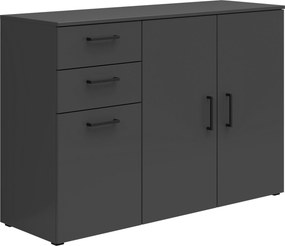 XXXLutz KOMODA, barvy grafitu, 120/83/40 cm Carryhome - Široké komody - 002427022228