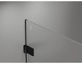 Mexen Lunar-B L sklápěcí sprchový kout levý 85 x 80 cm, čiré sklo, černá matná, 832L-085-080-70-00-L