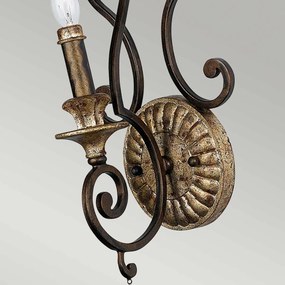 Elstead MARQUETTE rustikální nástěnné světlo 55 cm 1xE14 starý bronz