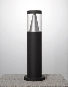 NV 9905025 Venkovní sloupkové svítidlo ROCK černý hliník stříbrný hliník a čirý akryl LED 8W 3000K 220-240V 120st. IP65 - NOVA LUCE