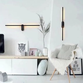 Toolight - LED nástěnná koupelnová lampa nad zrcadlo 92cm 12W 640lm APP372-1W, černá, OSW-09754