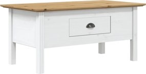 vidaXL Konferenční stolek BODO 100 x 55 x 45 cm masivní borovice [355069] Barva: Bílá