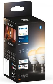 Smart žárovky v sadě 2 ks E14, 5 W White ambiance – Philips Hue