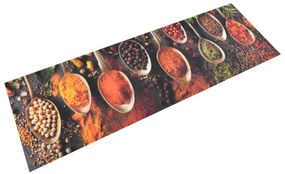 Kuchyňský koberec omyvatelný Lžíce a koření 60 x 180 cm samet 136544