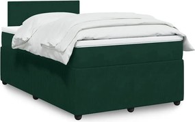 Box spring postel s matrací tmavě zelená 120x190 cm samet 3287683