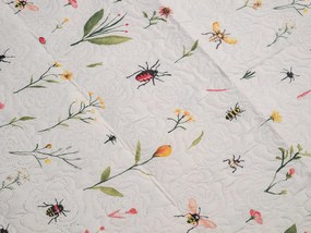 Přehoz na postel INSECTA, krémový Rozměr: 200 x 240 cm