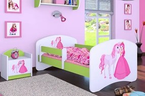 Dětská postel bez šuplíku 140x70cm PRINCEZNA A KONÍK
