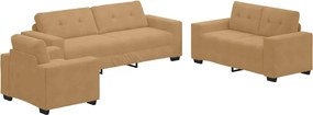 Set pohovek 3 ks Hnědá samet 3324646