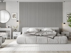 Mexen Lam-F, akustické stěnové lamely 275 × 31,5 cm, filc 6 mm, bílá lesklá, S105-275317-2812-054