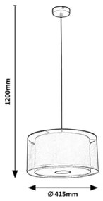 Rabalux - Lustr na lanku 3xE27/40W/230V