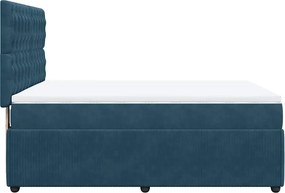 Box spring postel s matrací tmavě modrá 140x190 cm samet 3292344