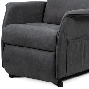 Polohovací křeslo, elektrické kabelové ovládání, hnědá, látka, TV-1190 BR2 Barva: Hnědá