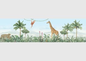Dětská samolepící bordura na zeď Jungle | 5 m x 13.8 cm | DWBD8177