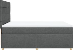 Box spring postel s matrací tmavě šedá 160x200 cm textil 3291332