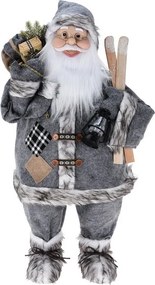Santa Claus v šedém oblečení 80 cm