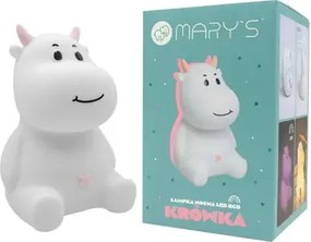Mary's LED silikonová noční lampička RGB - kravička, růžová