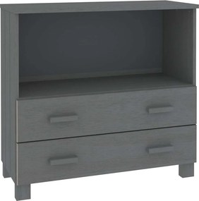 Příborník HAMAR tmavě šedý 85 x 35 x 80 cm masivní borovice 340498