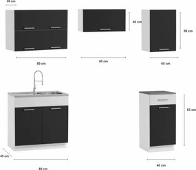 Kuchyňská linka DIAMOND 180x120 fialová lesk 180 cm
