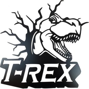 Dřevěná dekorace Dinosaurus T-REX černá