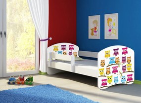 Dětská postel - Sovičky 2 160x80 cm bílá