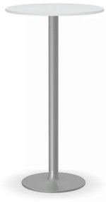 Koktejlový stůl OLYMPO II, průměr 600 mm, šedá podnož, deska bílá