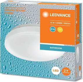 LEDVANCE LEDVANCE, Koupelnové stropní svítidlo, ø 210mm, 900lm, 12W, 3000K, IP44, AC464780055