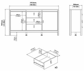 FALCO Komoda Cadiz 70 černá