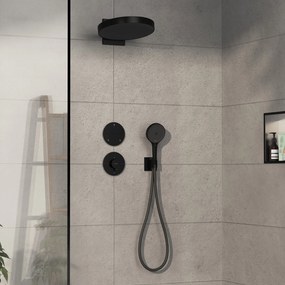 Hansgrohe ShowerSelect Comfort S, termostat pod omítku pro 1 spotřebič a další výtok, černá matná, HAN-15562670