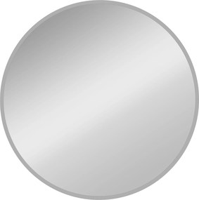 HOMCOM kulaté nástěnné zrcadlo Ø61 cm – stříbrný hliníkový rám